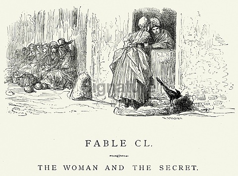 La Fontaine's Fables - Woman and the Secret (529328415) 일러스트, 무료 일러스트 ...