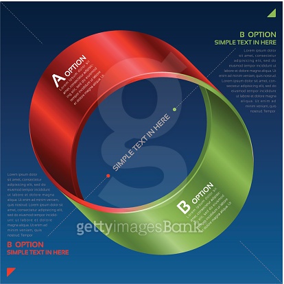 Mobius strip of paper. Vector option infographic. (513783549) 일러스트, 무료 ...