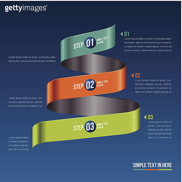 Steps paper strip template. Vector option infographic. 이미지 (464838895 ...