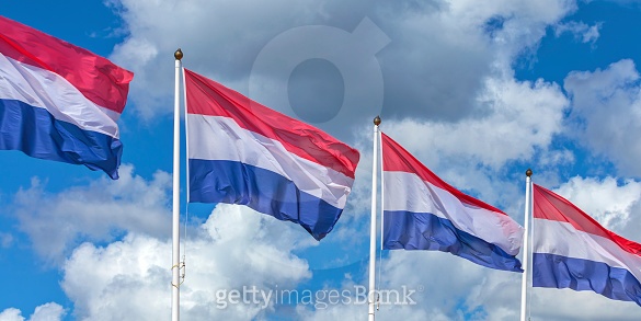 Row of four Dutch national flags 이미지 (517520059) - 게티이미지뱅크