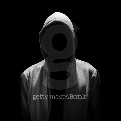 Portrait of Invisible man in the hood isolated on black (496704159 ...
