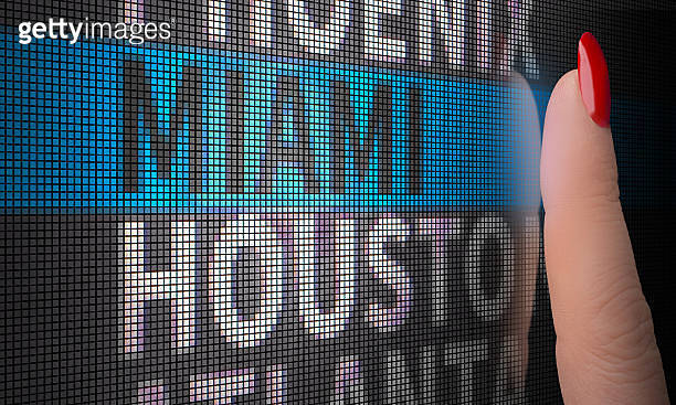 touch screen select Miami 이미지 (526471857) - 게티이미지뱅크