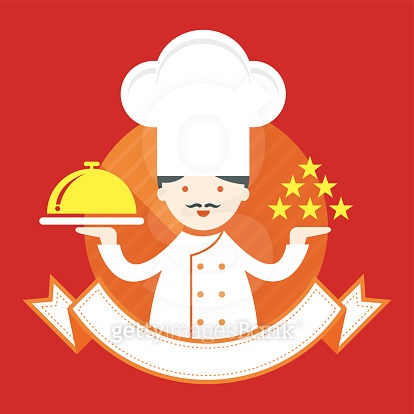 Illustration : Male Chef with Ribbon, Show five stars 이미지 (517750601 ...