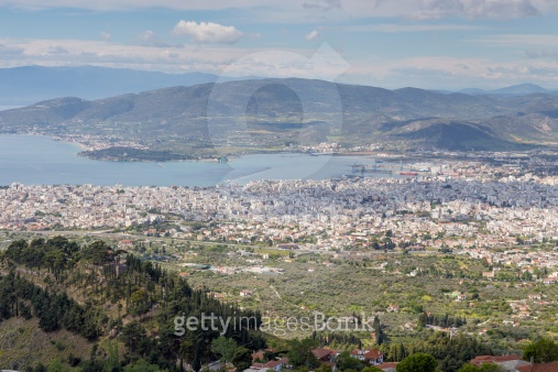 Volos city view from Pelion mount, Greece 이미지 (488027137) - 게티이미지뱅크