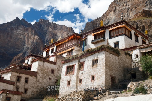 Lingshed gompa - buddhist monastery in Zanskar valley - Ladakh - India ...