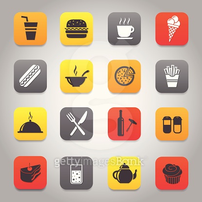 Flat and stylish design icon set (514324077) 일러스트, 무료 일러스트, 아이콘, 무료 아이콘 ...