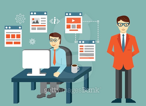 Development skeleton framework of a website or application 이미지 ...