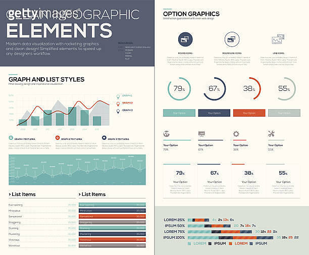 Graphs and pie charts for infographic vector data visualization ...