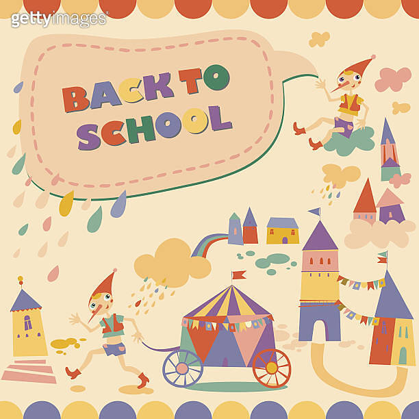 Back to school speech bubble. Hero of fairy story. 이미지 (476400489) - 게티 ...