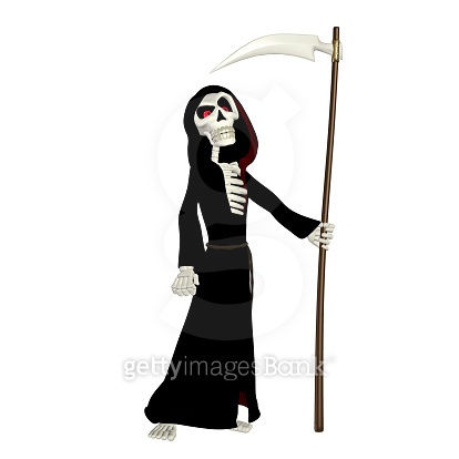 Illustration of an angry grim reaper 이미지 (517871815) - 게티이미지뱅크