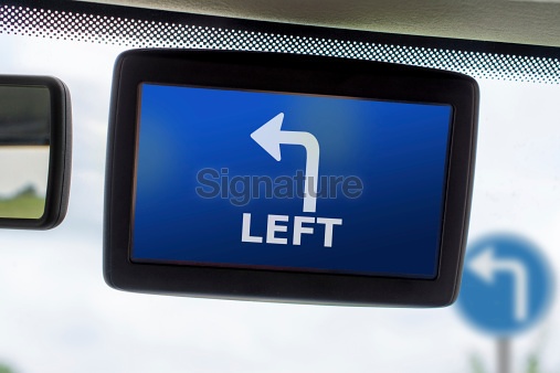 GPS left turn 이미지 (490454529) - 게티이미지뱅크