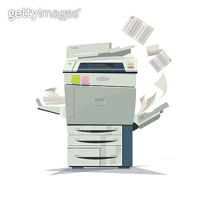 working copier printer - vector illustration 이미지 (519461397) - 게티이미지뱅크
