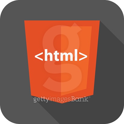 vector illustration of orange shield with html tag on the (523183803 ...