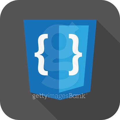 vector illustration of blue shield with css curves on the (523183781 ...