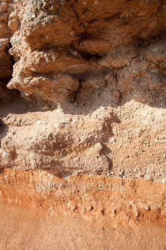 Red soft limestone rock in Costa Blanca (516014807) - 게티이미지뱅크
