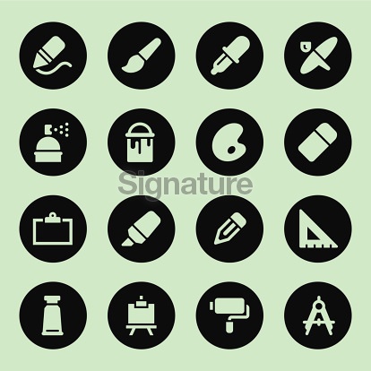 Drawing and Painting icons - Circle 이미지 (512576055) - 게티이미지뱅크