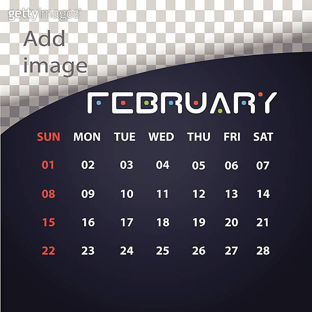 Calendar Design - February 이미지 (522898245) - 게티이미지뱅크