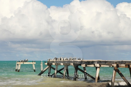 The jetty at Eucla telegraph station on the Nullarbor (510241241) - 게티이미지뱅크