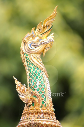 Naga head statue traditional Thai style in temple Thailand. (498031045 ...