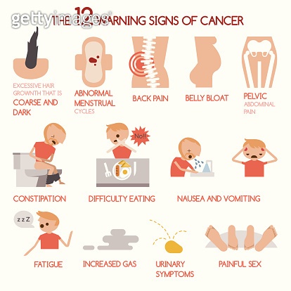 The 12 warning signs of cancer 이미지 (516440373) - 게티이미지뱅크