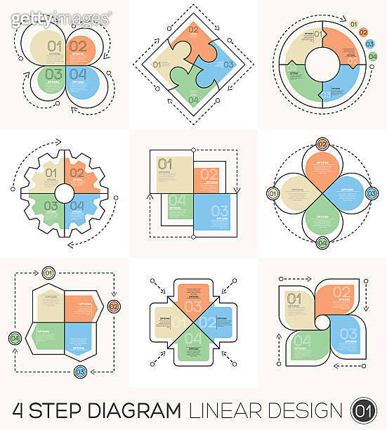 Cycle diagram graph line design elements & infographic template 이미지 ...