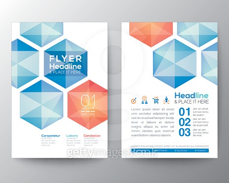 Abstract hexagon Poster Brochure Flyer design template Layout ...