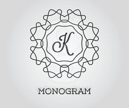 Monogram Design Template with Letter Vector Illustration Premium ...