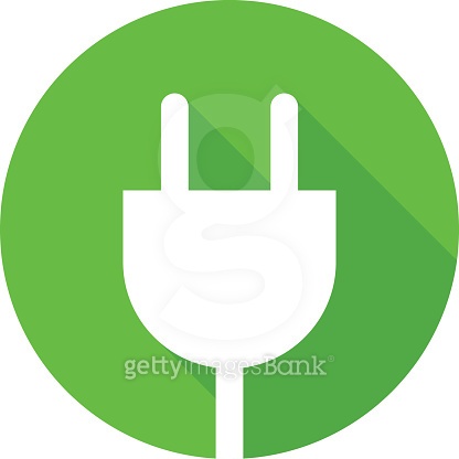 Electrical plug icon, modern minimal flat design style, vector ...