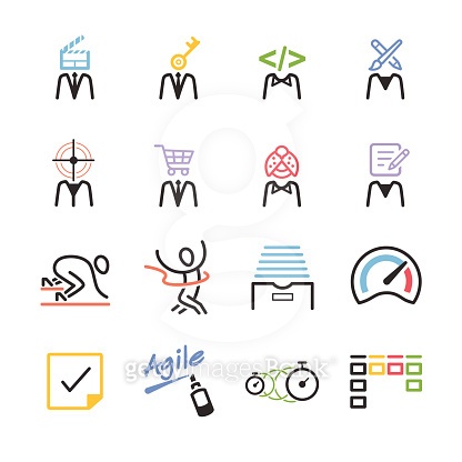 Stock Vector Illustration: Agile team icon set (476506542) - 게티이미지뱅크