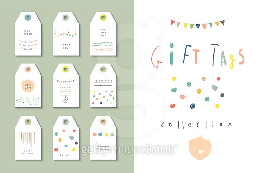 Collection of party hand tags. Cute set for any occasion. 이미지 ...