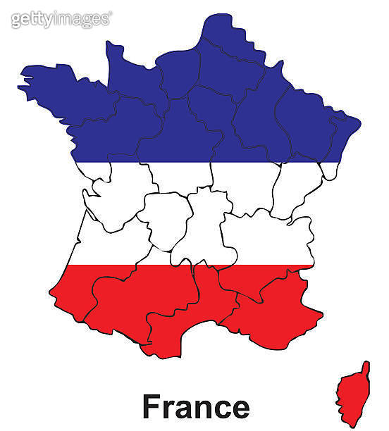 France map with flag inside, france map vector, map vector (538121853 ...
