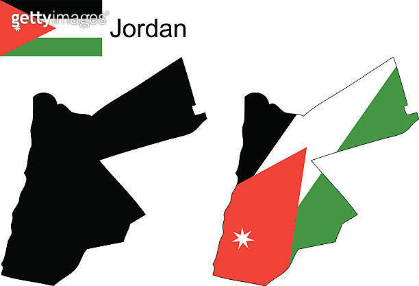 Jordan map and flag vector, Jordan map, Jordan flag 이미지 (466920272 ...