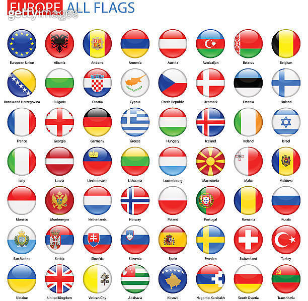 Glossy Round Flags of Europe - Full Vector Collection 이미지 (501476810 ...
