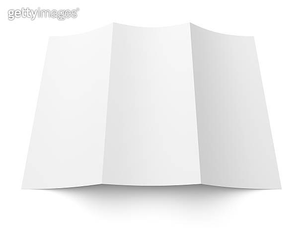 Leaflet blank tri-fold white paper brochure 이미지 (477801596) - 게티이미지뱅크
