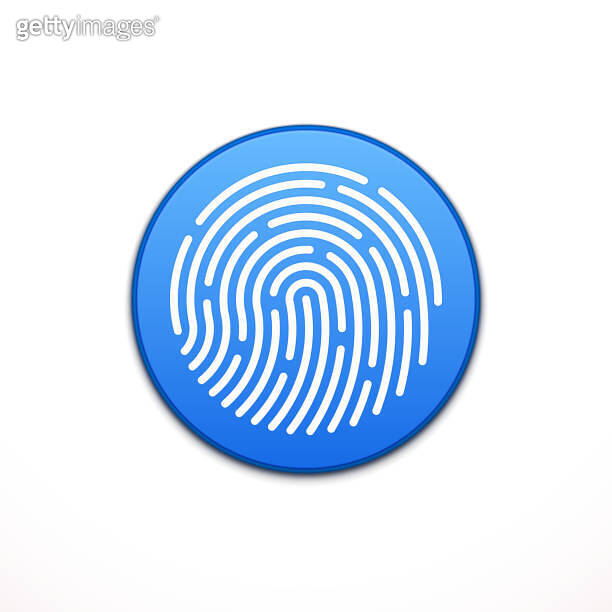 ID app icon. Fingerprint vector illustration (495575280) - 게티이미지뱅크