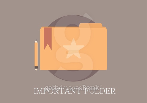 Modern and classic design important folder concept flat icon (473240134 ...