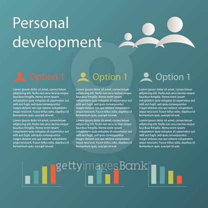 three steps personal development infographic concept 이미지 (468842824 ...