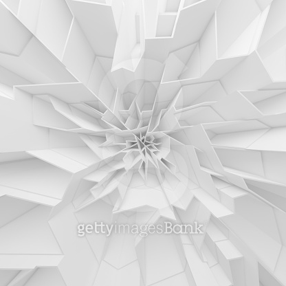 Geometric color abstract polygons wallpaper, as crack wall (497660988 ...