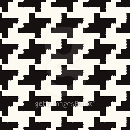 seamless black and white houndstooth checkered pattern (534851327) - 게티 ...