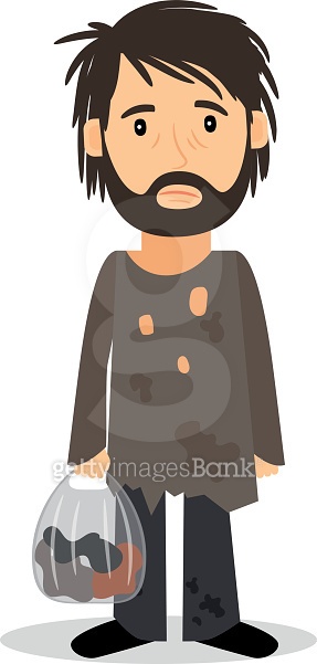 Homeless. Shaggy man in dirty rags 이미지 (502284328) - 게티이미지뱅크
