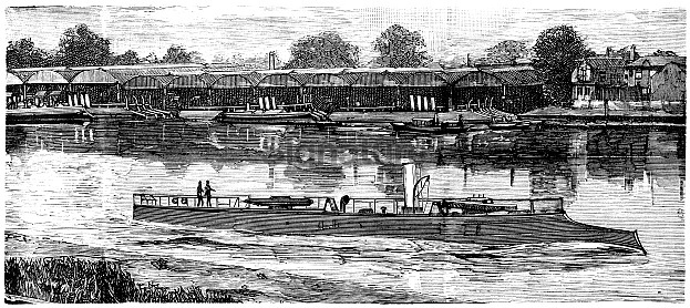 Torpedo boat (Victorian engraving) (498017120) 일러스트, 무료 일러스트 - 게티이미지뱅크