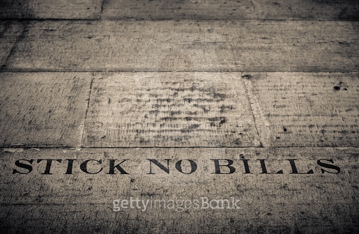 Stick No Bills Sign 이미지 (470583644) - 게티이미지뱅크