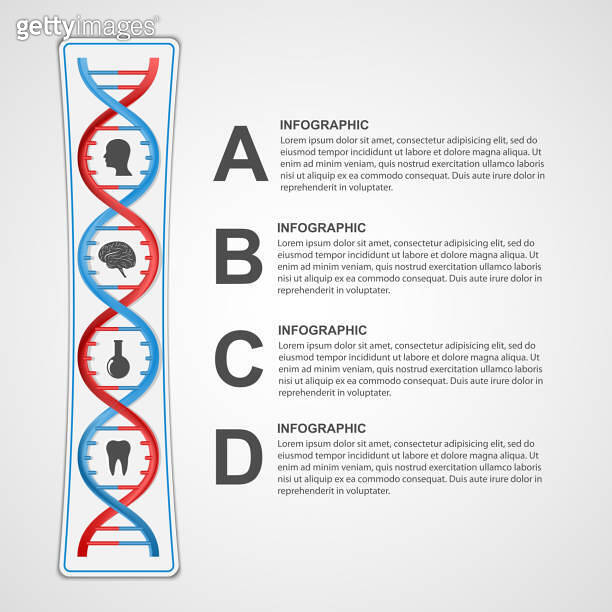 Infographics in the DNA helix form. 이미지 (473684204) - 게티이미지뱅크