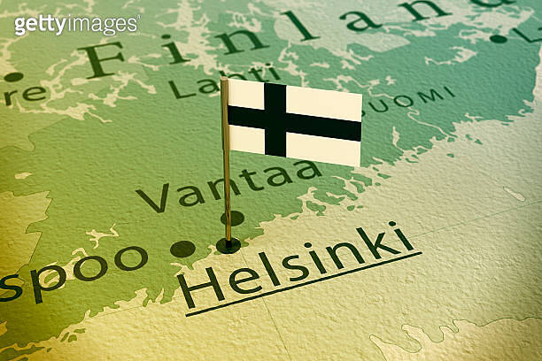 Helsinki Finland Flag Pin Map Vintage 이미지 (483262047) - 게티이미지뱅크