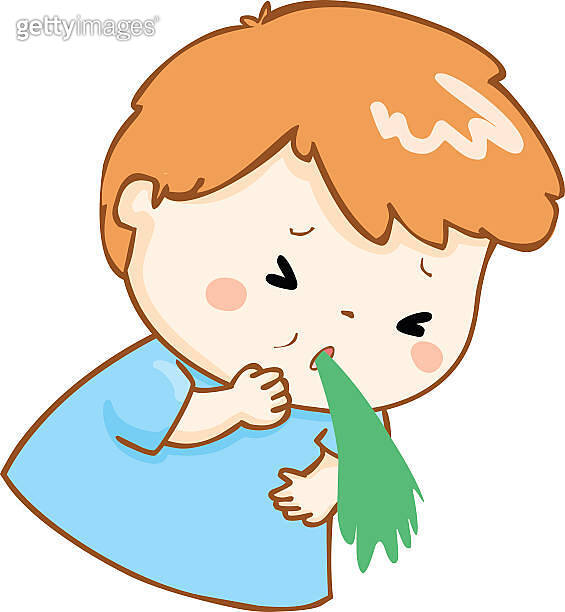 ill boy vomiting cartoon vector (496579170) 일러스트, 무료 일러스트 - 게티이미지뱅크