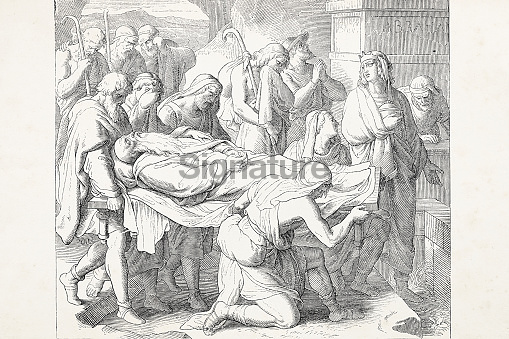 Death of Jacob father from Joseph 이미지 (471802941) - 게티이미지뱅크