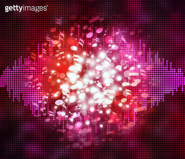 Music beat background with equalizer soundwave and notes 이미지 (465869728 ...