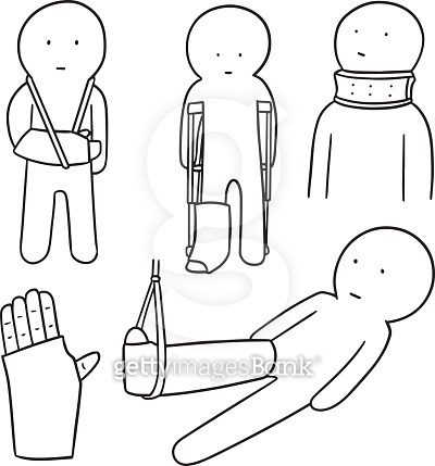 vector set of orthopedic cast (499768092) 일러스트, 무료 일러스트 - 게티이미지뱅크