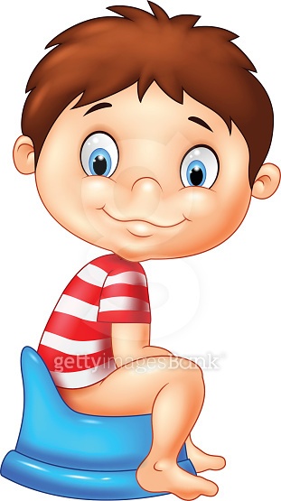 Cartoon boy sitting on the potty 이미지 (486872730) - 게티이미지뱅크