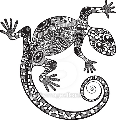 Zentangle stylized drawing of a lizard. 이미지 (488544940) - 게티이미지뱅크